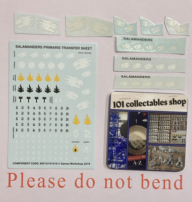 Salamanders Transfer Sheets Set Warhammer 40k Games Workshop Bundle ...