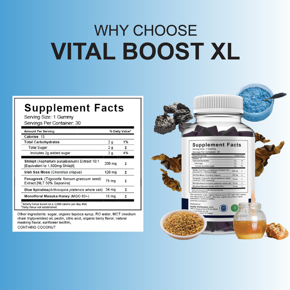 Vital Boost XL Performance Supplement, VitalBoost XL (30 Gummies) | eBay