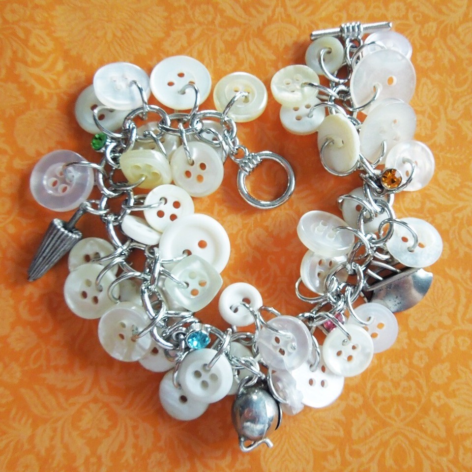 New BUTTON CHARM BRACELET STARTER KIT Bracelet Jump Rings ...