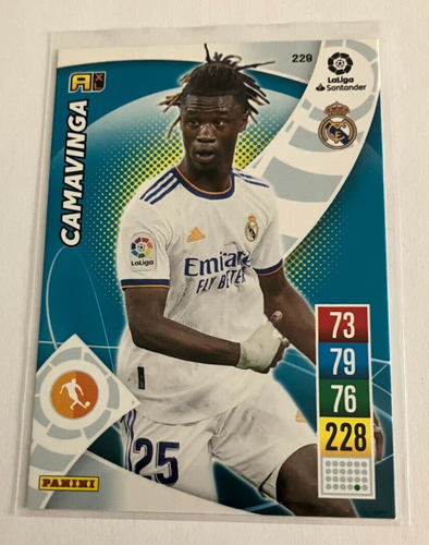 Carte Card Eduardo CAMAVINGA Real Madrid France PANINI ADRENALYN LIGA ...