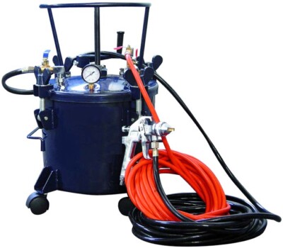 Air Compressor Pressure Pot - 5 Gallons - Tank - Spray Gun - Hoses - 80 ...