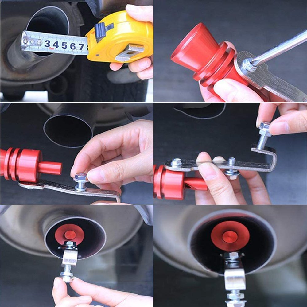 Car Turbo Sound Muffler Exhaust Pipe Oversized Roar Maker Loud Whistle ...