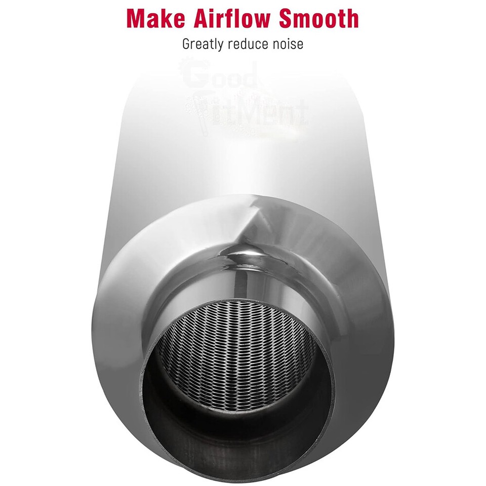 Pair 2.5" In/Out Universal Resonator Car Exhaust Muffler Resonator ...