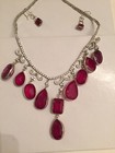 Rare Fabulous Multi drop & 260+ carat Ruby SS necklace & any free ruby ...