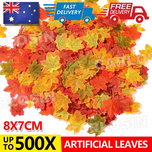 500X Artificial Fall Silk Leaves Wedding Autumn Maple Leaf Party Decor ...