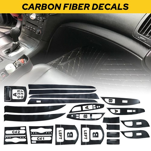 For Infiniti G25 G37 Sedan 3D Carbon Fiber Pattern Interior DIY Trim ...