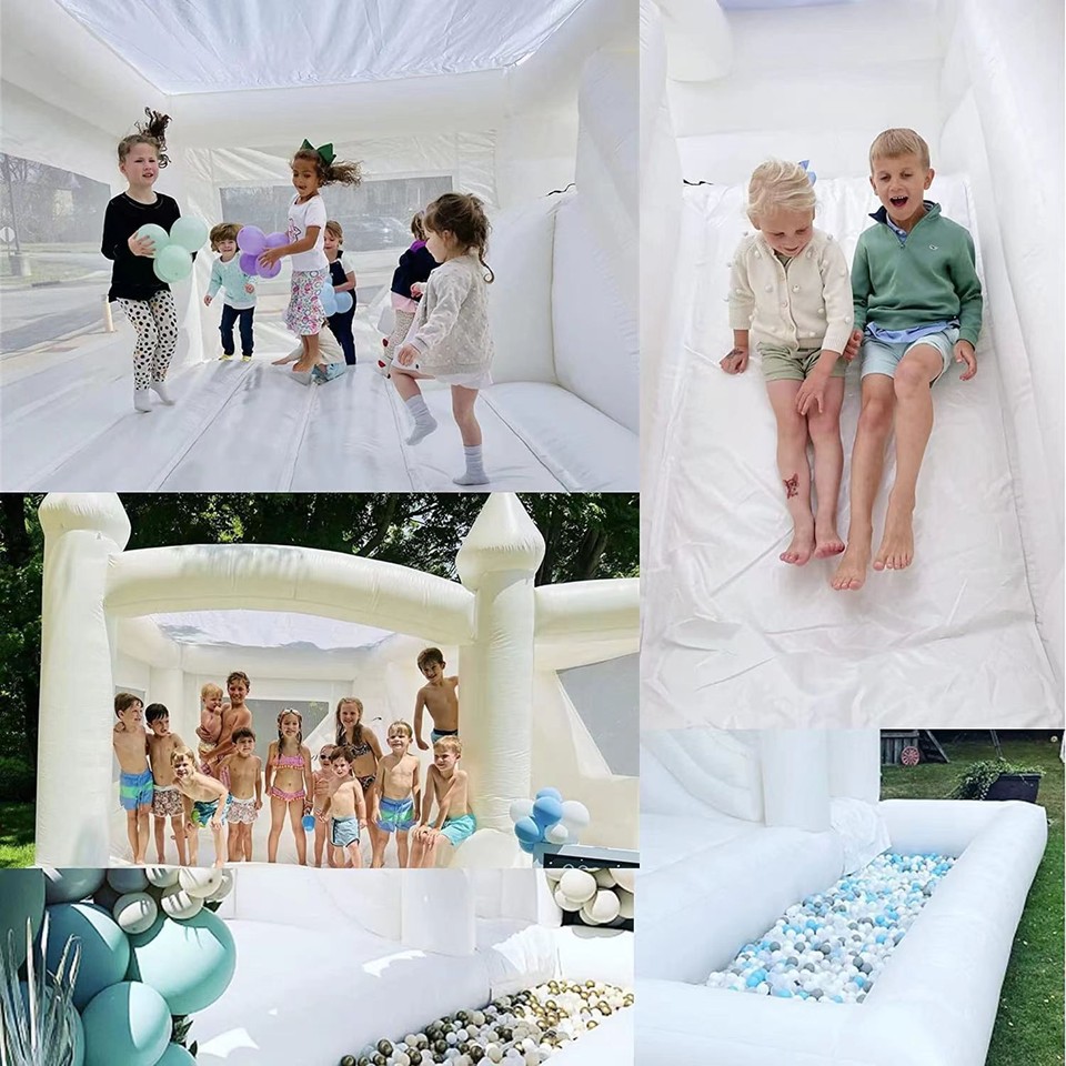 4.5x4.5x3m Inflatable Bounce House Jump Castle Bouncy with Slide and ...