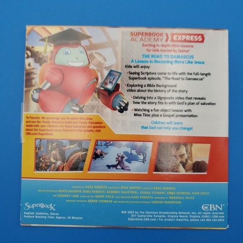 Lot Of 3 Superbook Academy Express DVD's Cardboard Sleeve CBN Animation ...