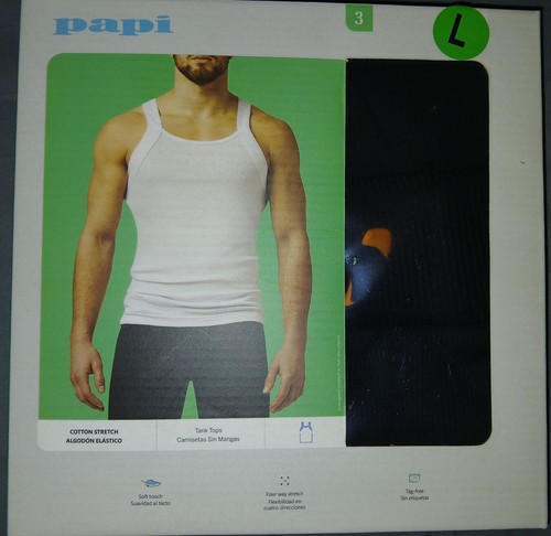 Papi Premium Cotton Square Neck Tank Top 3-Pack Large Black | eBay ...
