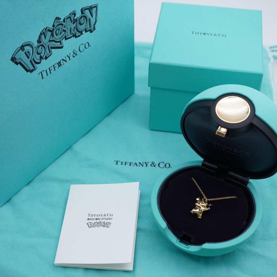TIFFANY & Co. Daniel Arsham Pokemon Collaboration Pikachu Necklace K18 ...