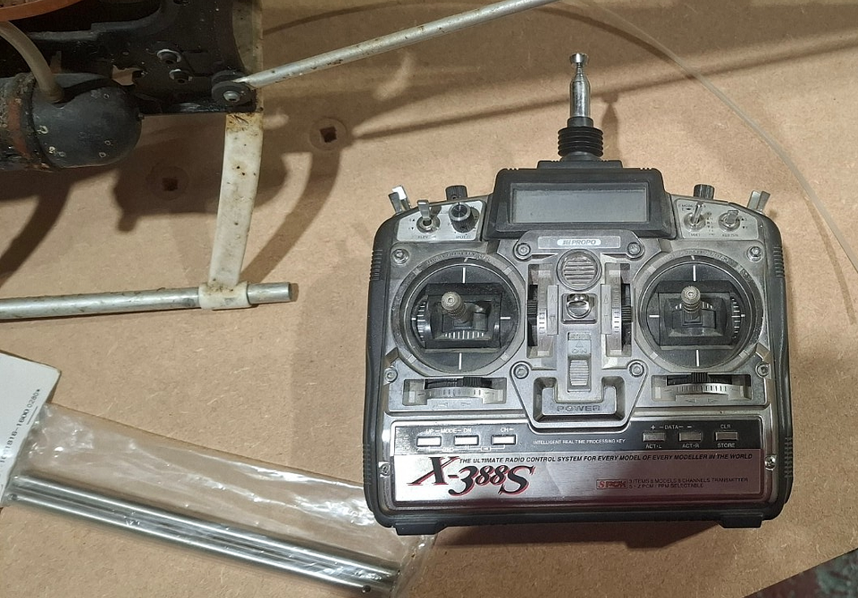 Hirobo Shuttle RC Helicopter & JR Transmitter X388s - for parts | eBay UK