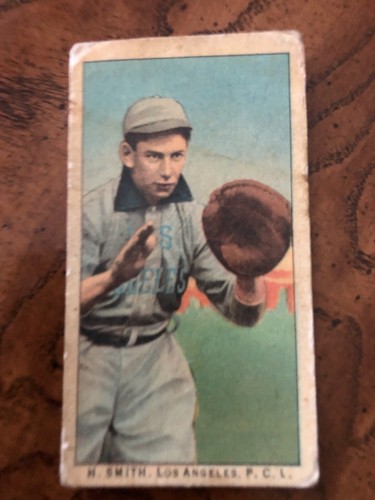 H. Smith (Hugh) T212 Los Angeles PCL 1910 Obak Blue Back Baseball Card ...
