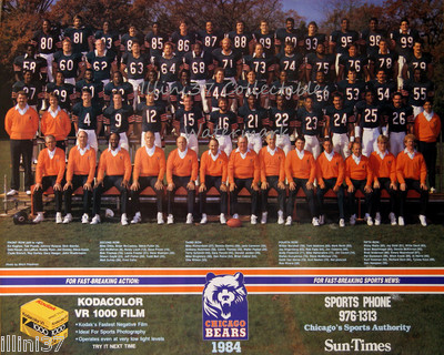 1984 CHICAGO BEARS NFL FOOTBALL TEAM 8X10 PHOTO PICTURE #2 | eBay