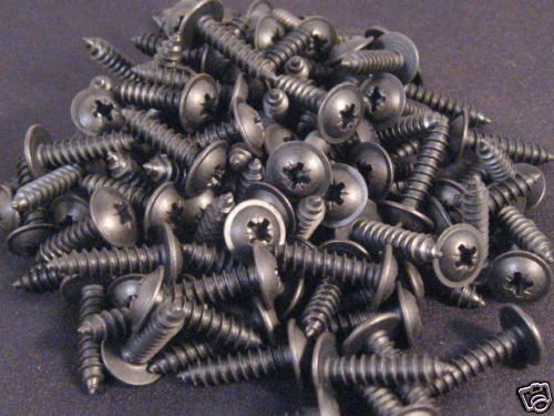 black self tapper 10 x 3/4 mudflaps posi screws tapping car, van, mud ...