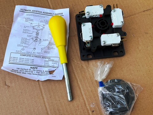 New Vintage Happ Controls Ultimate Joystick Yellow 4 Way 50-7604-15 | eBay