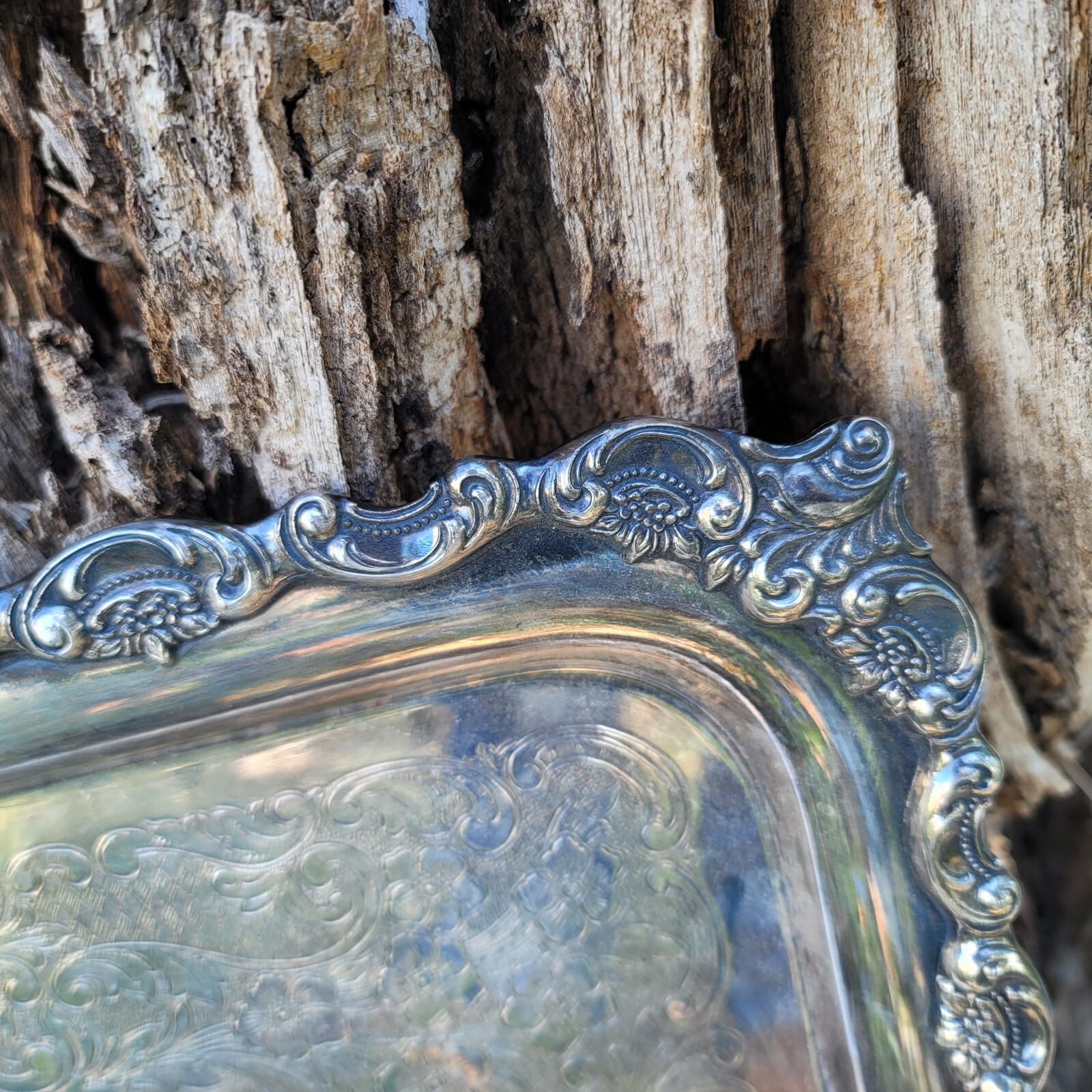 Webster & Wilcox / International Silverplate Square Serving Tray Grapes ...