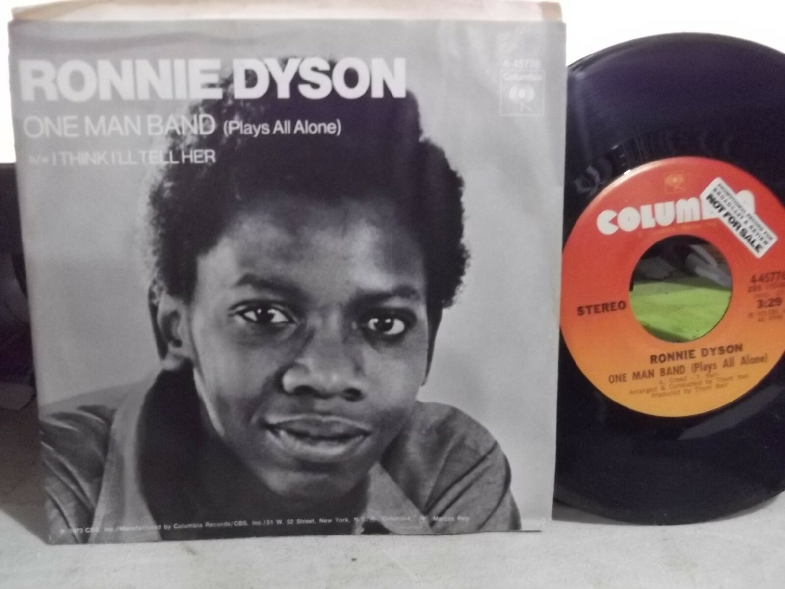 RONNIE DYSON ONE MAN BAND /I THINK ILL TELL HER COLUMBIA 45 PROMO w ...