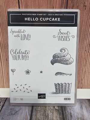 Stampin' Up! HELLO CUPCAKE Stamp Set Frosting Sprinkled Poop Emoji ...