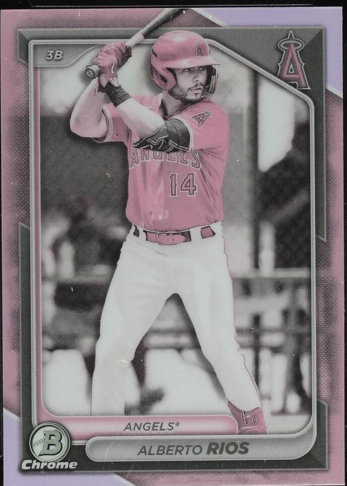 2024 Bowman - Chrome Prospects Alberto Rios #BCP-98 Pearl Refractor (RC ...