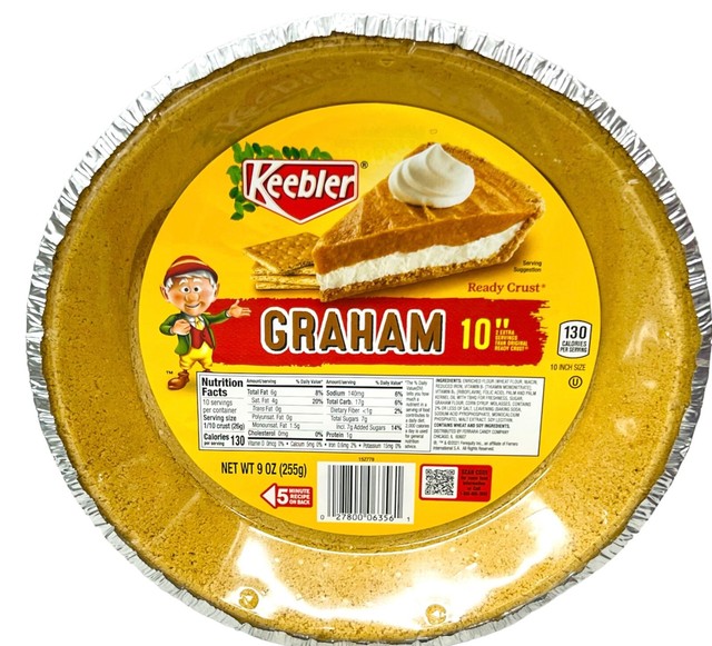 Keebler Ready To Eat Graham Cracker Pie Crust 10 inch size 9 oz for ...