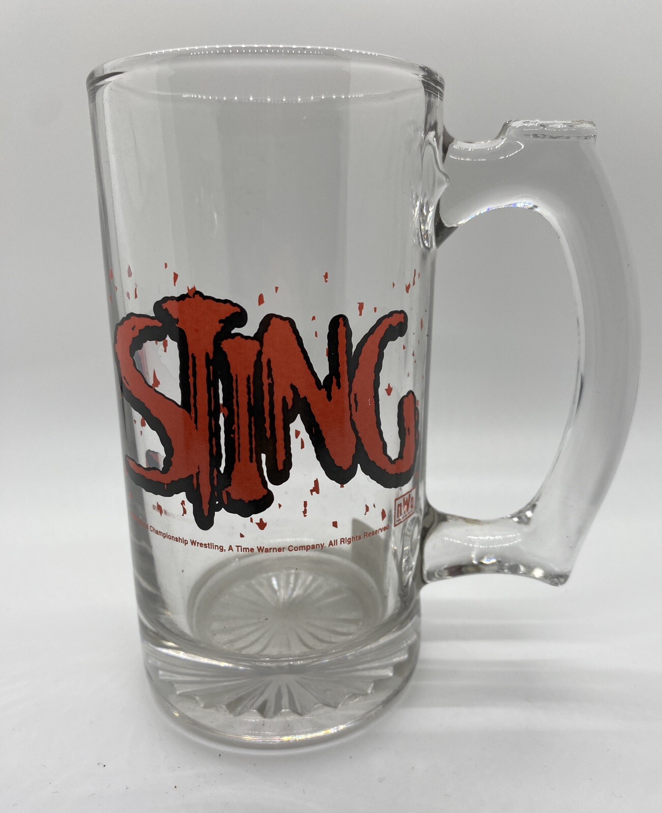 STING WCW NWO Red Wolf Pack 13 oz Glass Mug Vintage Wrestling - New | eBay