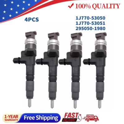 4PCS 1J770-53050 1J770-53051 295050-1980 Fuel Injector Nozzle for ...