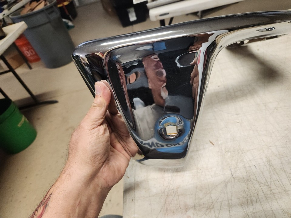 1956 Chevy Front Accessory Bumper Guard Set Original Over Rider ...