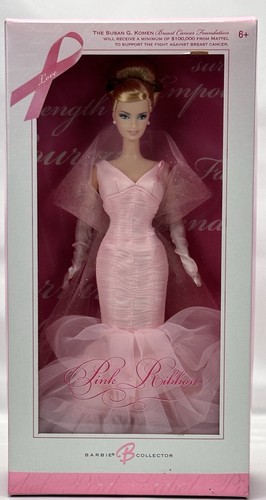 BARBIE 2006 "PINK RIBBON" SUSAN G. KOMEN BREAST CANCER AWARENESS DOLL ...