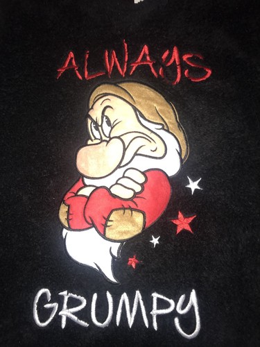 Disney Always Grumpy Yth Long Sleeve Fuzzy Soft Sweater Embroidered Sz ...