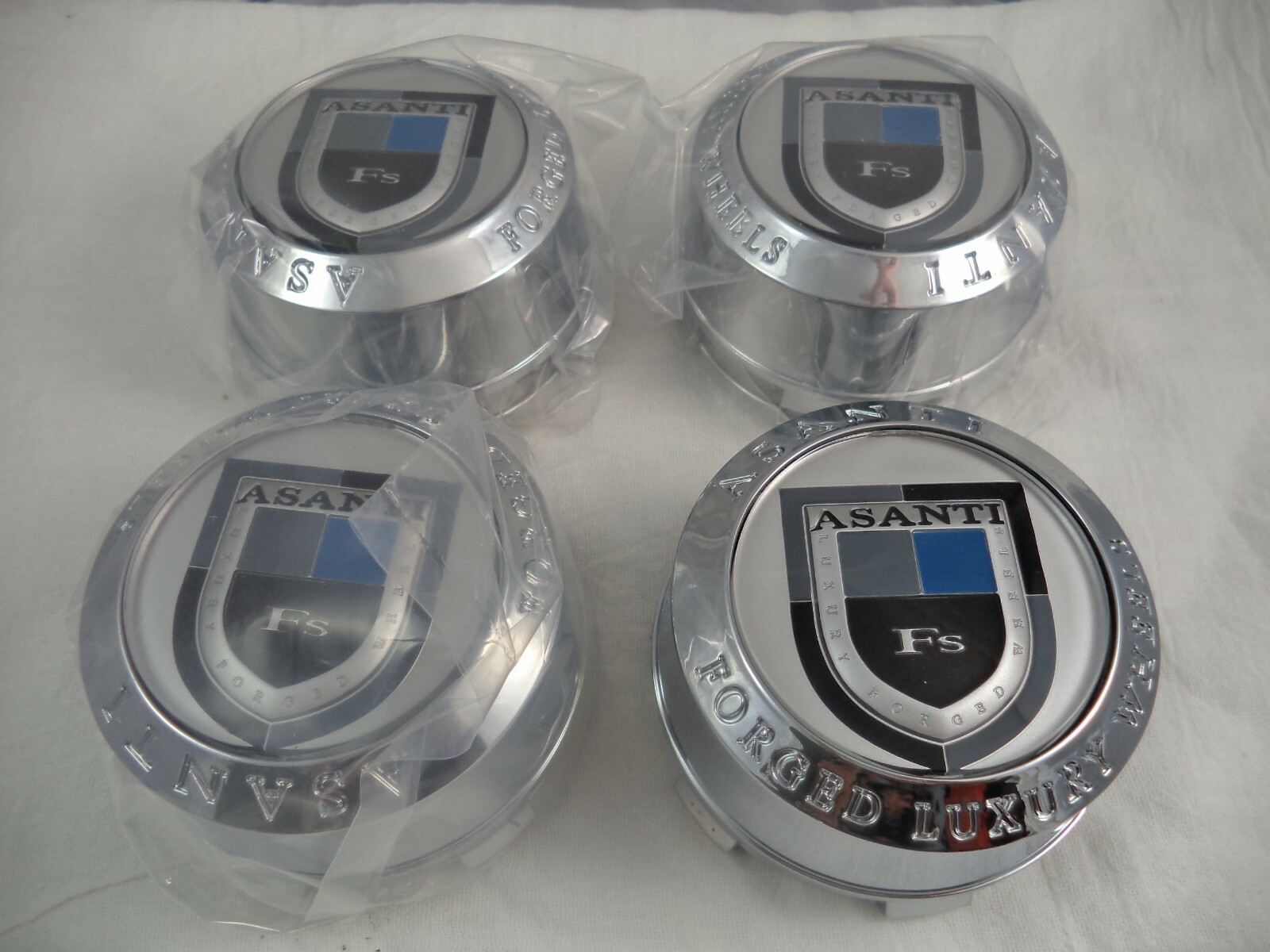 Asanti Wheels Chrome Custom Wheel Center Cap # C-100 / C-100T (4 CAPS ...