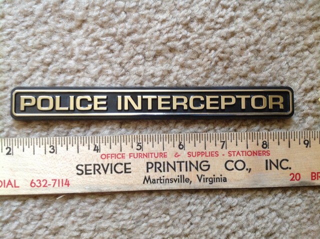 Dodge & Chevrolet Police Interceptor Emblem - Camaro B4c Charger ...