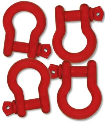 12 TON ULTRA-MEGA 1-1/4" D-Shackles – PATRIOT RED Powdercoated (Set of ...