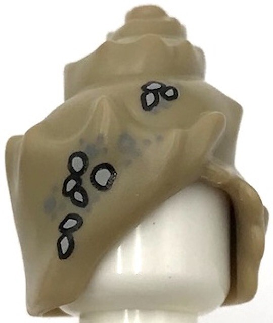 Lego New Dark Tan Minifigure Headgear Head Top Conch Shell w/ Marine ...