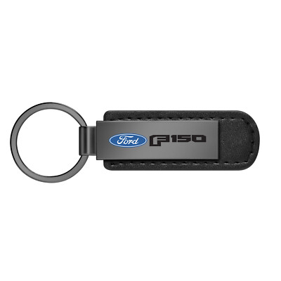 Ford F-150 2015 to 2020 Gunmetal Gray Metal Plate Black Leather Strap ...