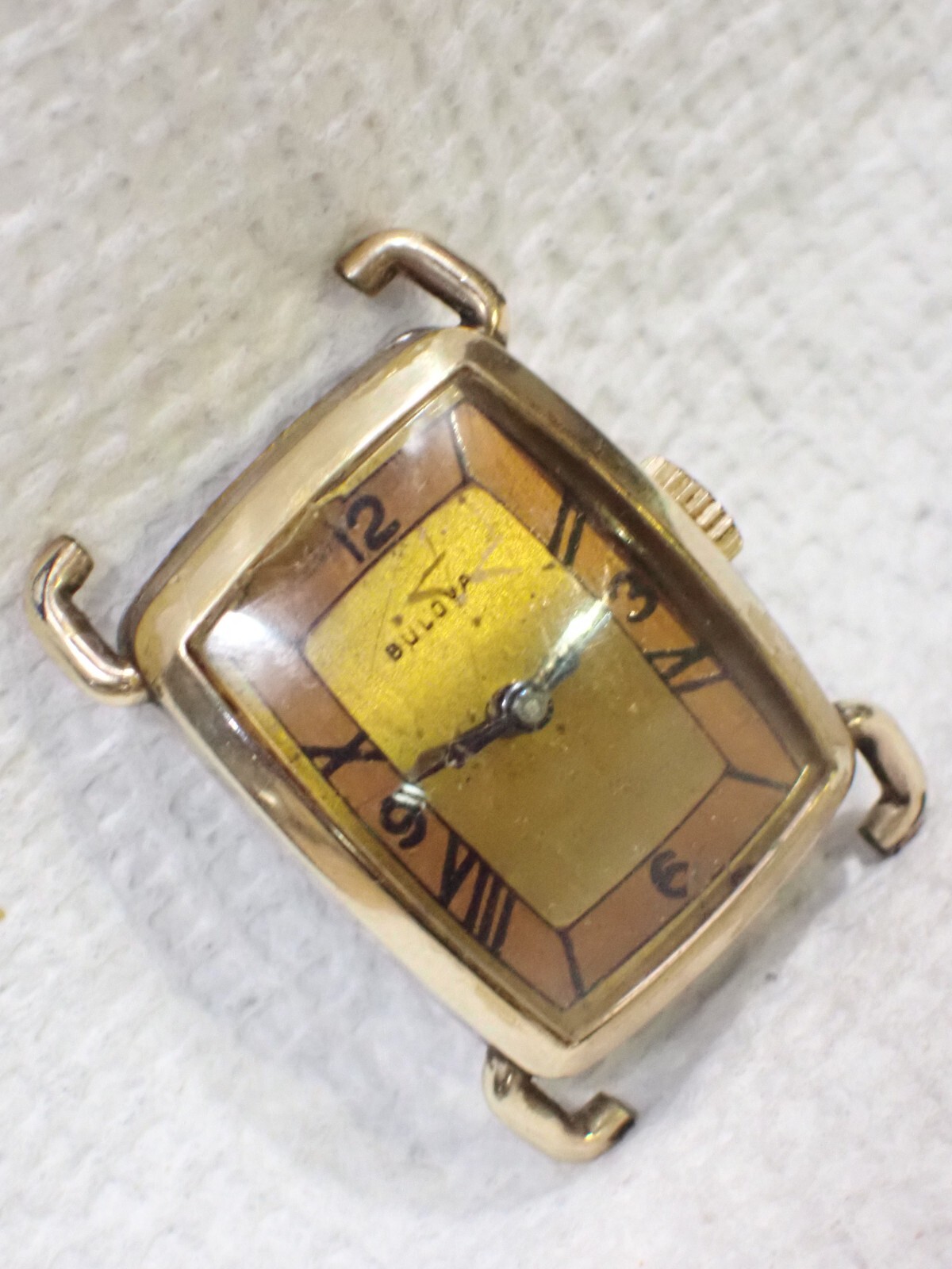 Frankenstein Wristwatch Bulova Dial 17 Jewel Central Movement Nice 10 K ...