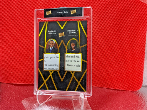 BARACK & MICHELLE OBAMA RELIC 2022 BAR PIECES RELIC UNCIRC. #POTP-17 ...