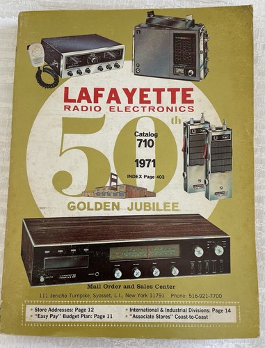 Vintage Hi-Fi Electronic Catalog Lafayette Radio Electronics 1971 ...