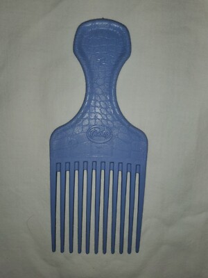 Vtg Blue Goody Comb Hair Pick Lift, Crocodile Texture, Retro Hair Care ...