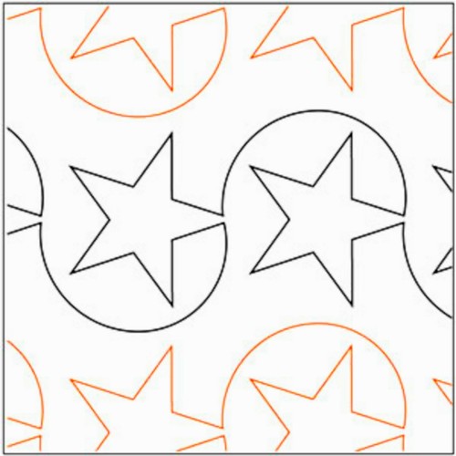 Pantograph Quilting Stars Quilt Pattern For Longarm Machine Quilters ...