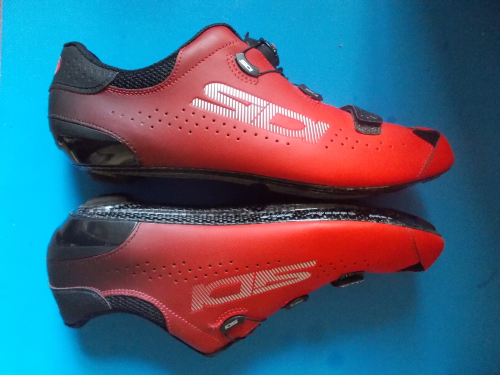 Sidi Sixty Carbon Vent EU 47 (US 12) Cycling road Shoes Red 3-bolt ...