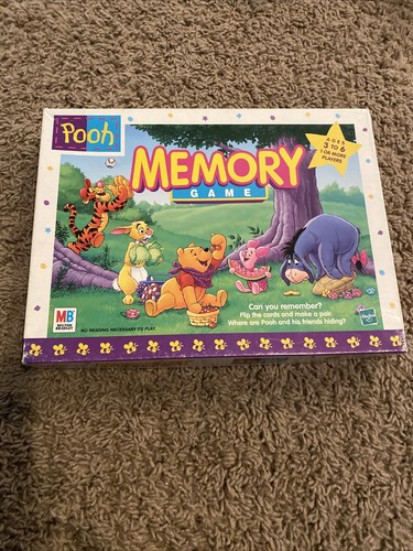 1999 DISNEY Winnie The Pooh Memory Card Game Milton Bradley Ages 3-6 ...
