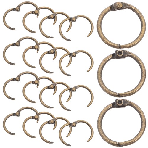 50pcs Metal Binder Rings: Small Book Rings - Openable Binder Clamp ...