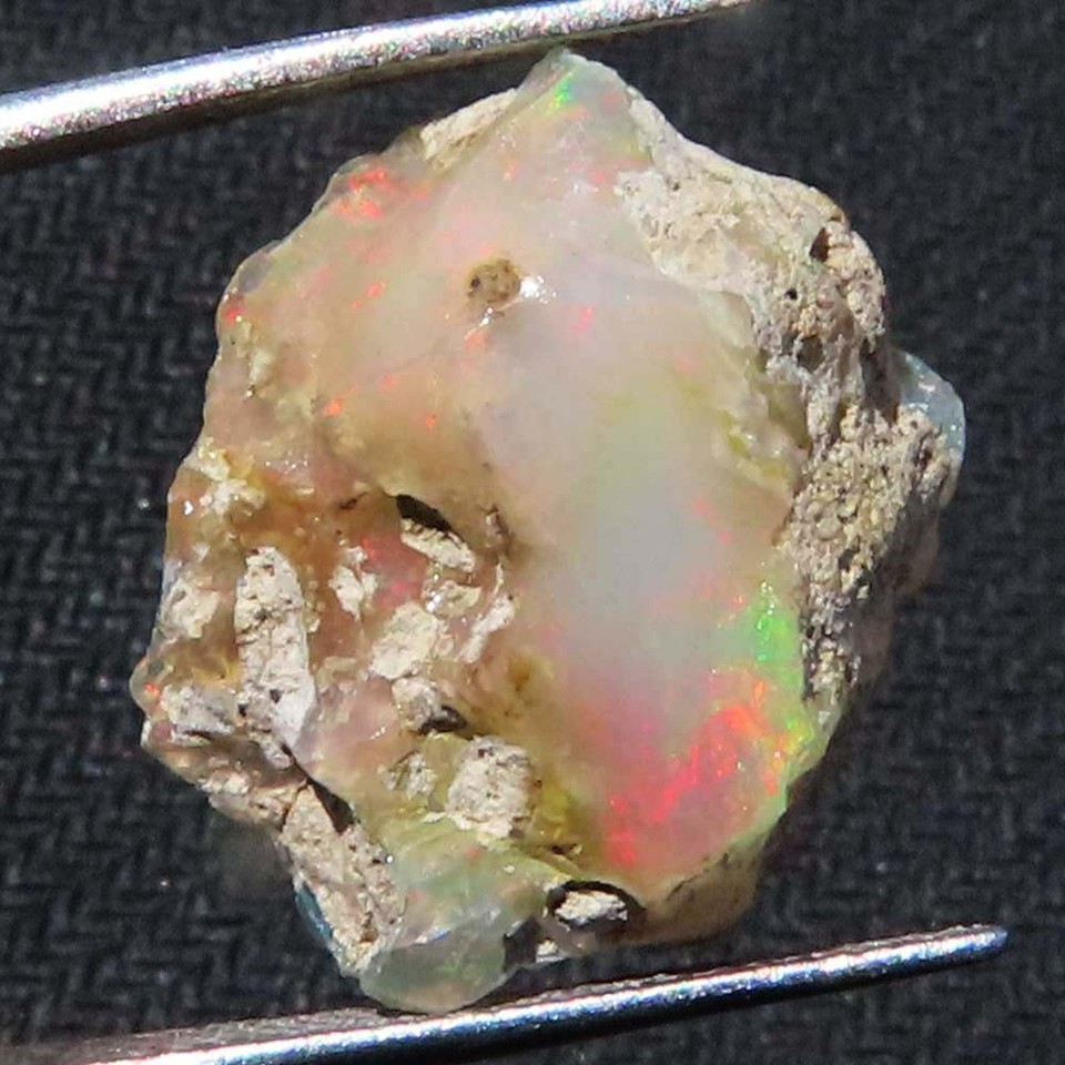 11.75 CT 100% Natural Ethiopian Opal Rough Play Of Color Rough 16x20x9 ...