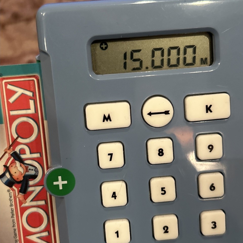 Monopoly Electronic Banking Unit Blue With 6 Cards Tested Nice Clean | eBay