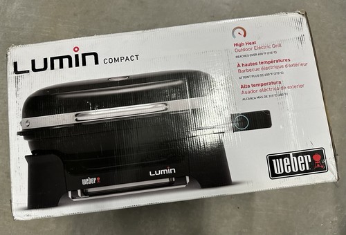 Weber Lumin Compact Electric BBQ Grill Black Portable Outdoor Cooking ...