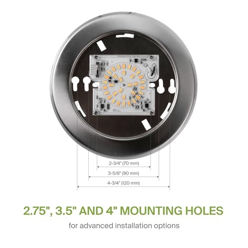 6 Pack LED Disk Lights 15W 5CCT 2700K-5000K 1245LM 6 Inch Brushed ...