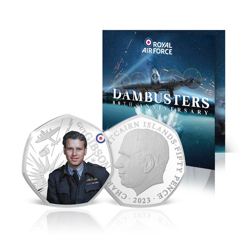 RAF Dambusters 80th Anniversary Royal Air Force Colour Coin 50p - Guy ...
