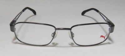 PUMA PU15417 GR Gunmetal Grey 48-17-135 Eyeglass Frames with Flex ...