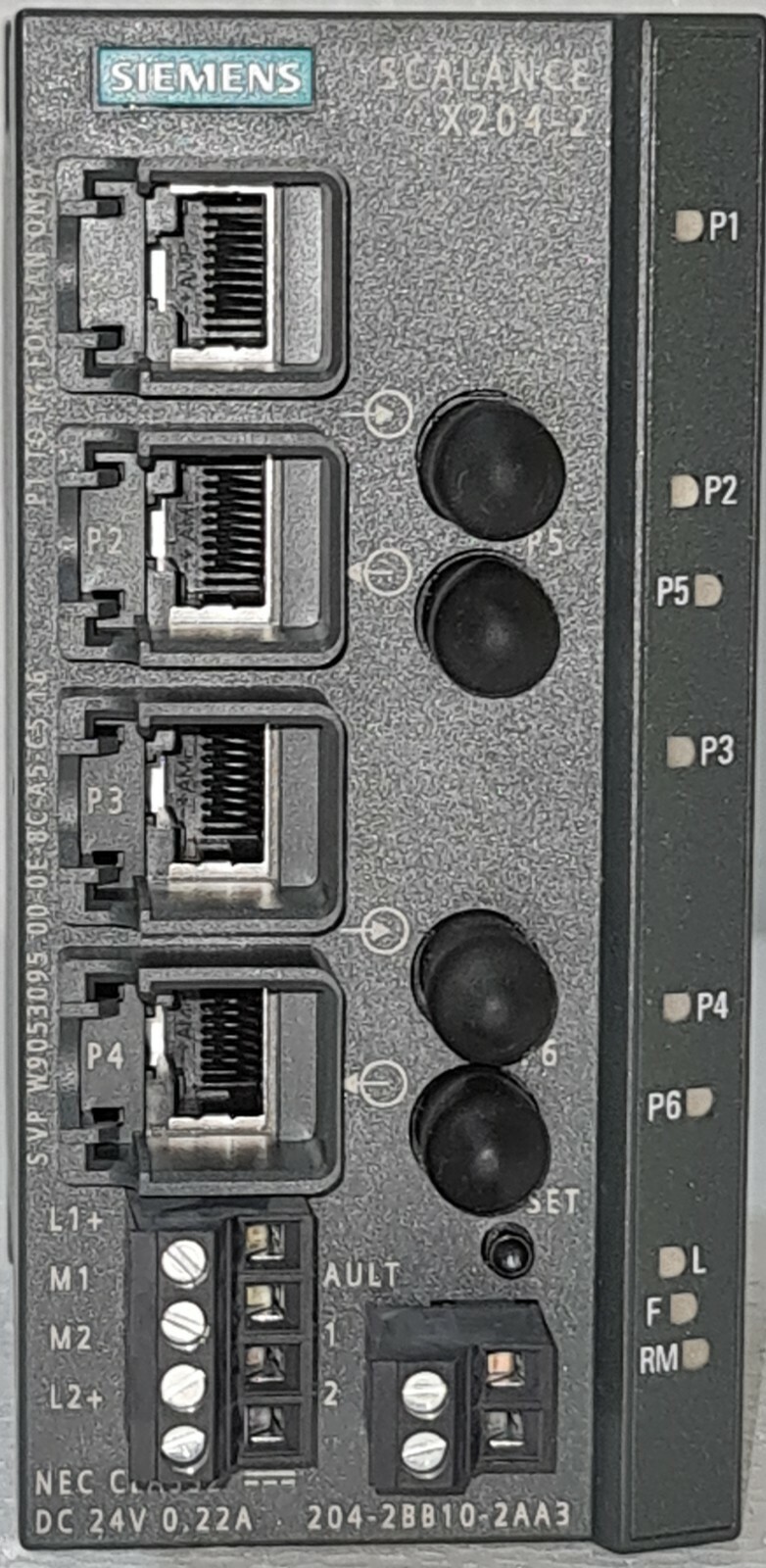 SIEMENS 6GK5204-2BB10-2AA3 X204-2 SCALANCE INDUSTRIAL ETHERNET SWITCH ...