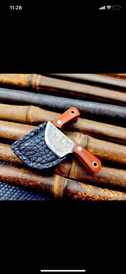 Handmade Mini Damascus Steel Knife Fixed Blade Survival Tactical Combat ...